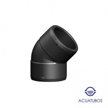 CODO 45° ELECTROFUSIONABLE EN PEAD 90MM (3")